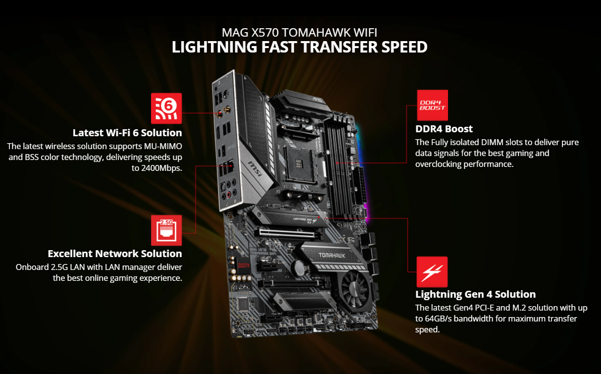 MSI MAG X570 TOMAHAWK WiFi AMD Motherboard Price in Bangladesh